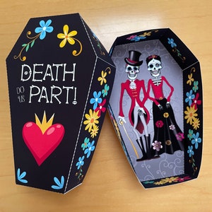 Day of the Dead Coffin Treat Box / Dia De Los Muertos Sugar Skull Party ...
