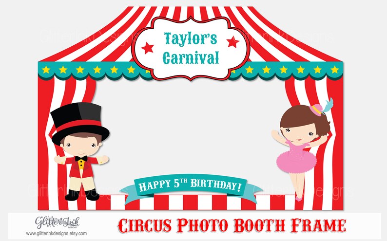 Circus Party Photo Booth Frame / Carnival Dancer Photo Booth | Etsy