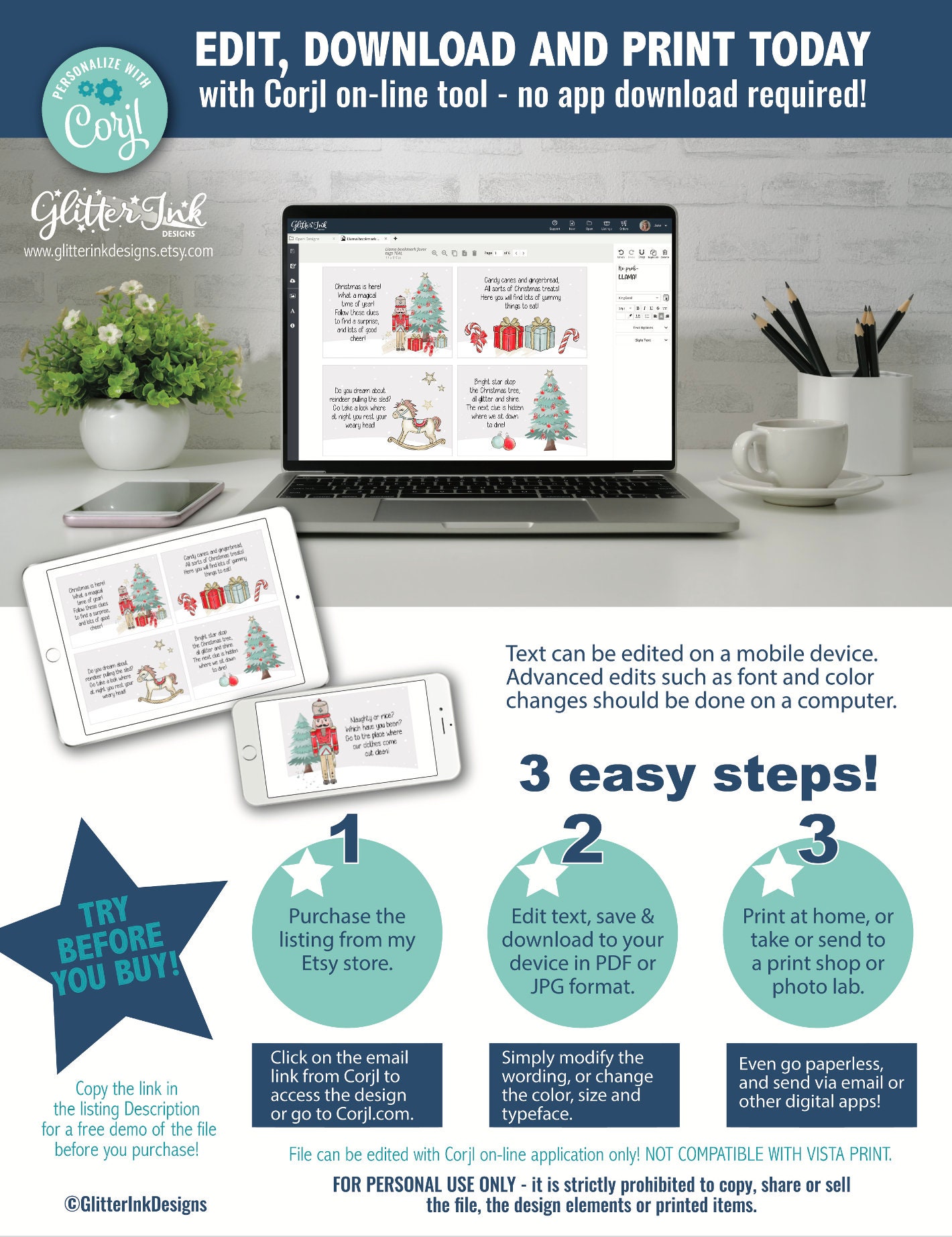 Nutcracker Christmas Scavenger Hunt Clue Cards, Indoor Family Games ...