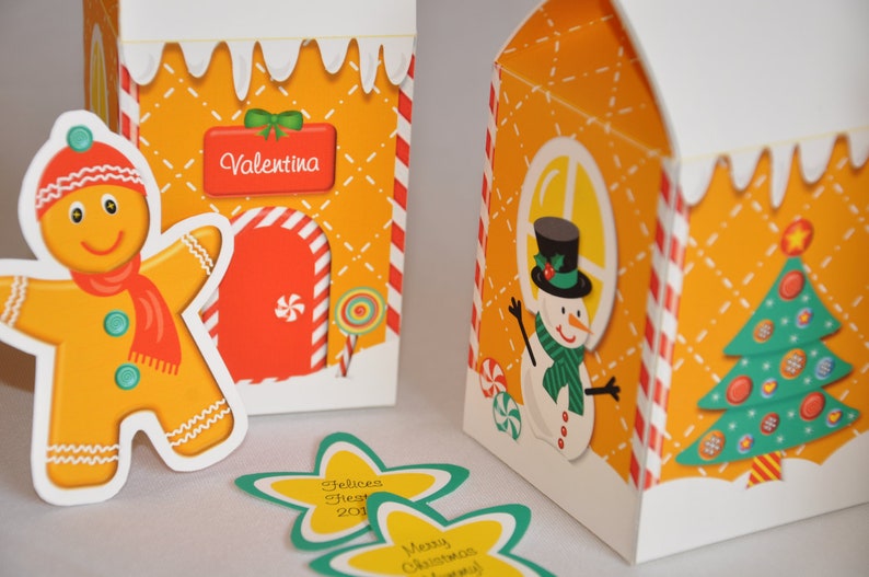 Christmas Gift Box / Gingerbread House Milk Carton / - Etsy