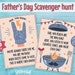 Father's Day Scavenger Hunt / Best Dad Ever Treasure Hunt Clues / Super ...