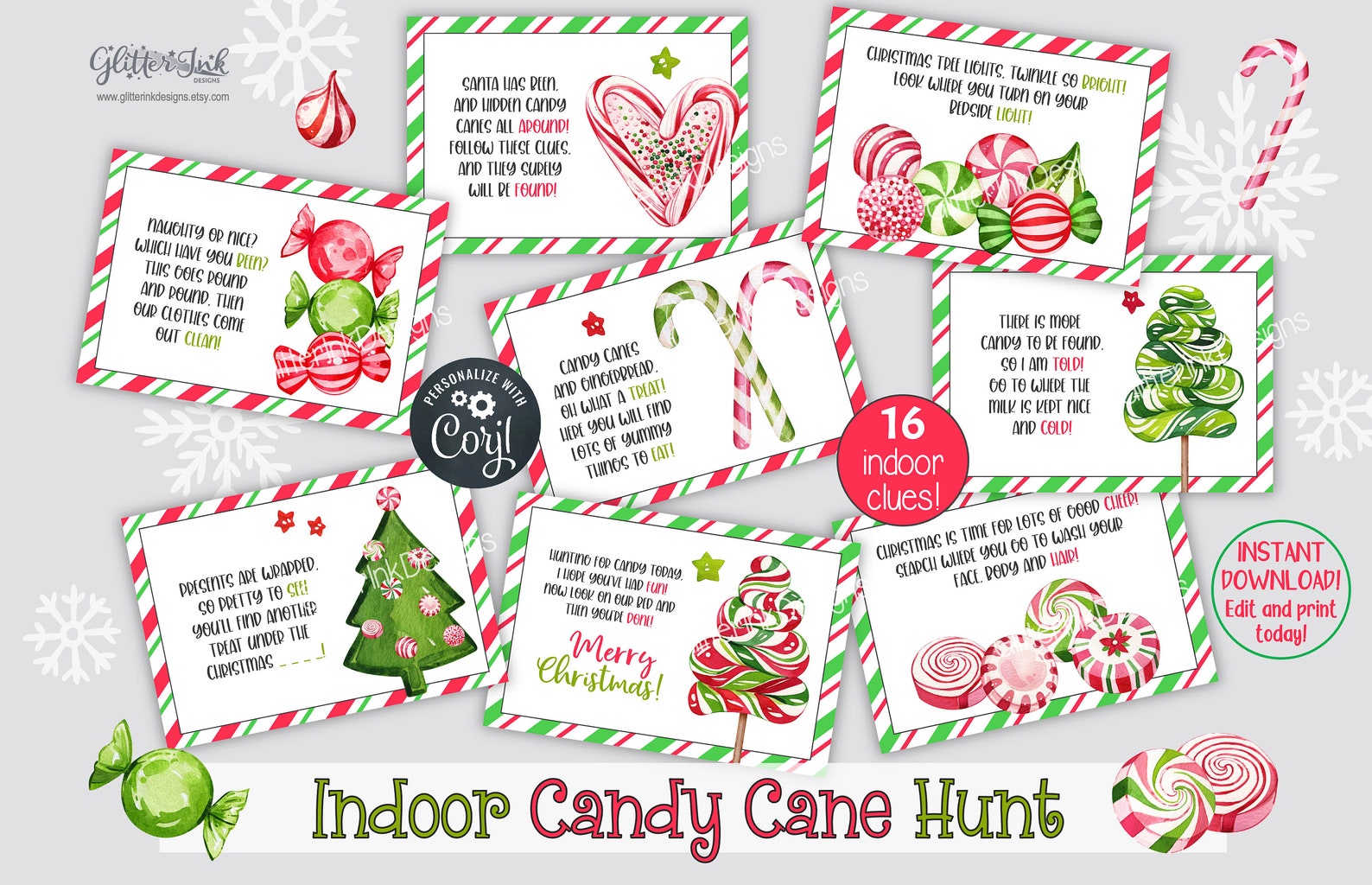 Indoor Candy Cane Hunt / Christmas Scavenger Hunt / Christmas - Etsy