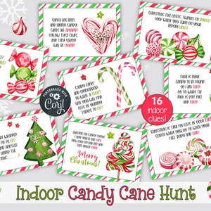 Indoor Candy Cane Hunt / Christmas Scavenger Hunt / Christmas Kids ...