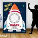 Outer Space Party Photo Booth Frame / Rocket Printable Party Prop ...