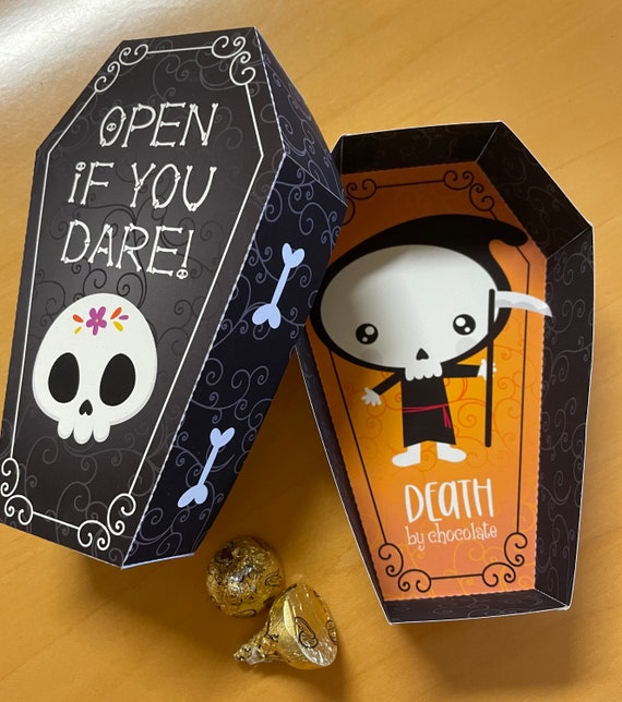 Halloween party coffin treat box / Printable coffin box party favors ...