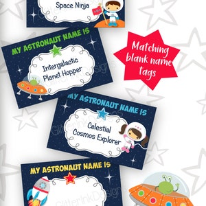 What's Your Astronaut Name Party Game, Printable Outer Space Sign and ...