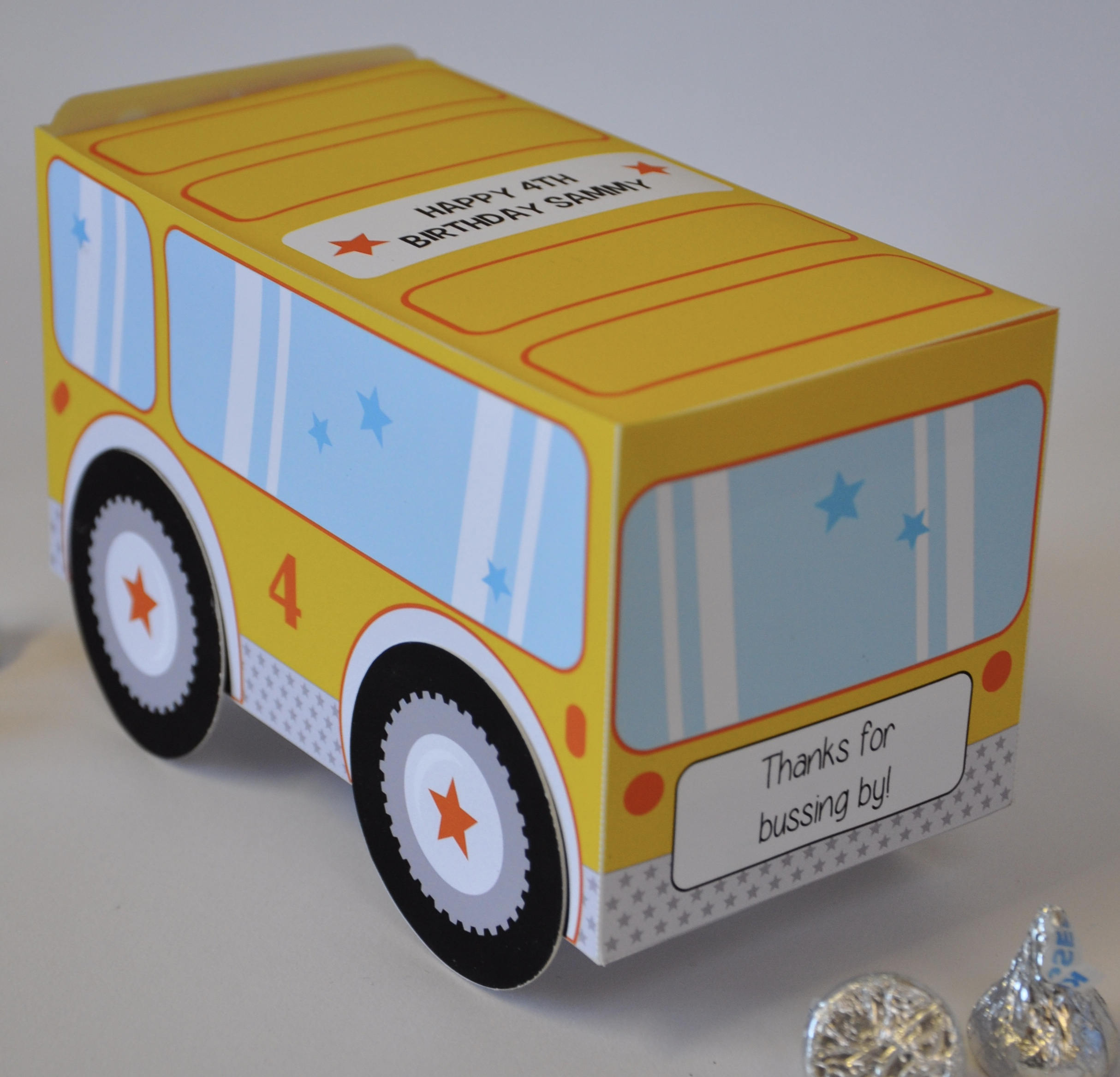 Bus Party Favor Box / Bus Treat Box / Bus Party Favors / Bus ...