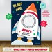Outer Space Party Photo Booth Frame / Rocket Printable Party Prop ...