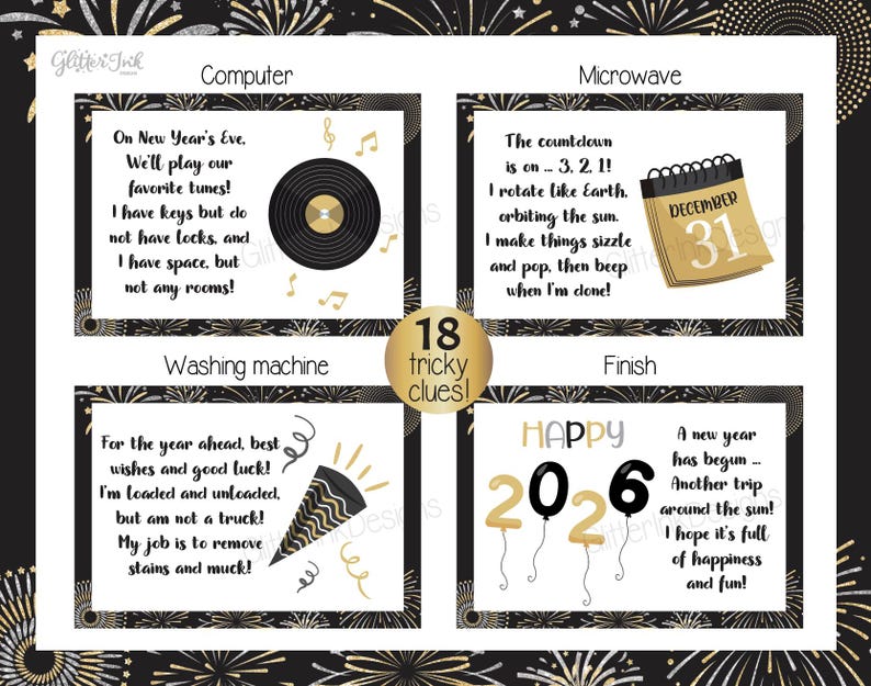 2026 New Years Eve Scavenger Hunt for Teens With Difficult Clues ...