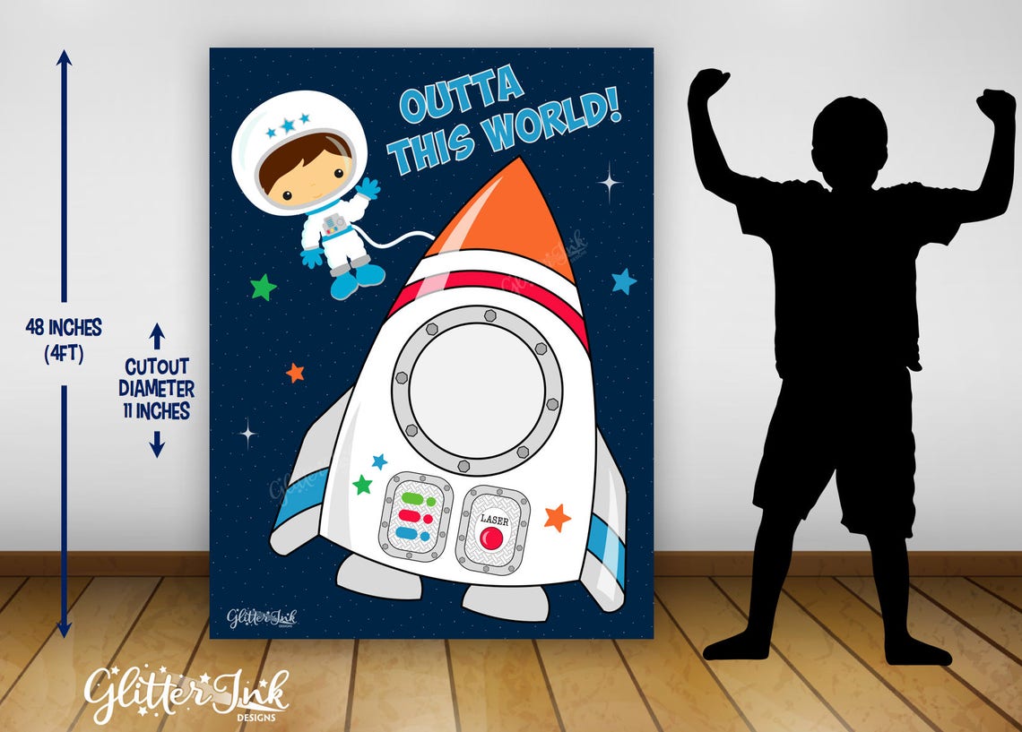 PRINTABLE 36x48 Outer Space Party Photo Booth Frame / - Etsy