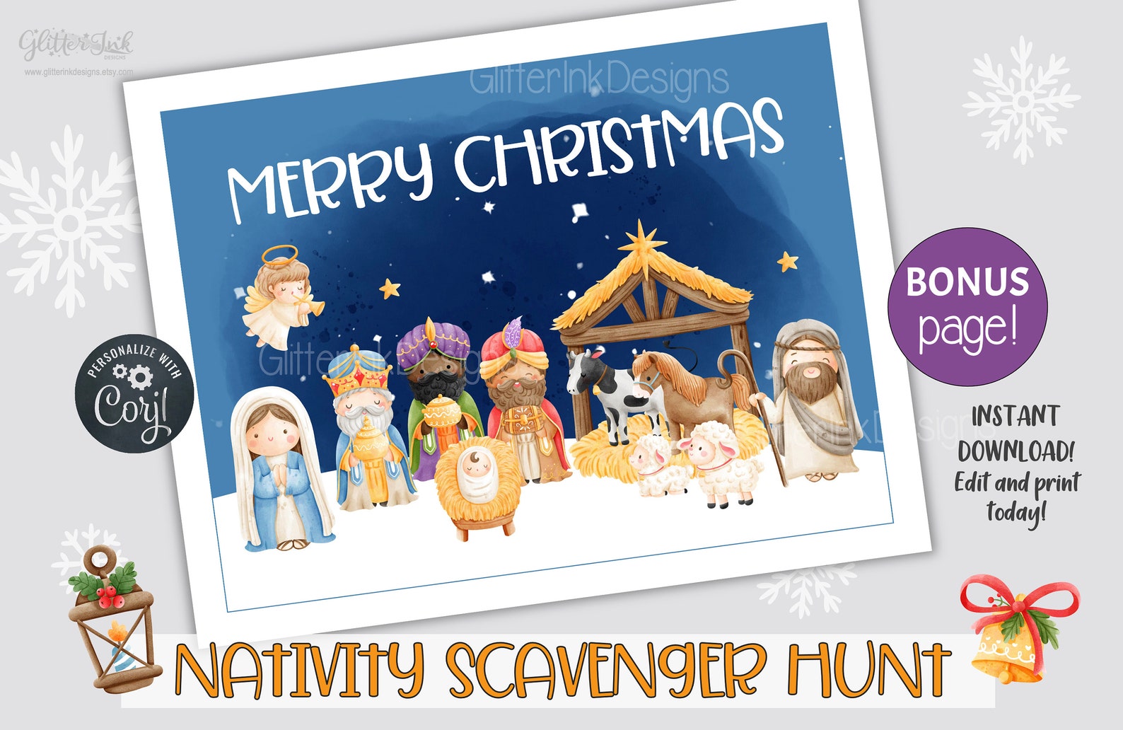 Nativity Scene Christmas Scavenger Hunt Clue Cards / Christmas - Etsy
