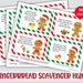 Gingerbread Christmas Scavenger Hunt Clue Cards / Christmas Treasure ...