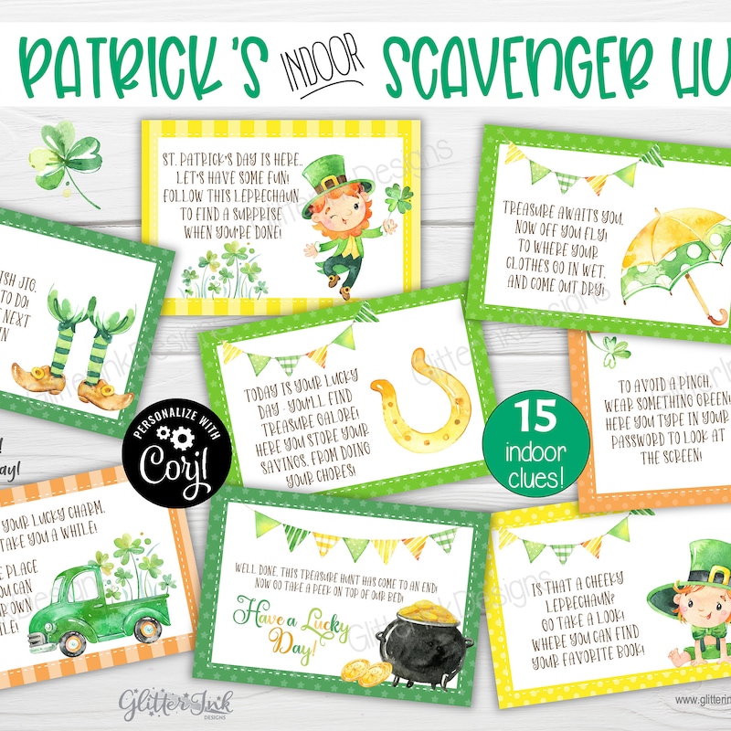 St Patricks Day Scavenger Hunt - Etsy