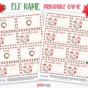 What's Your Elf Name Printable Christmas Games for Kids, Elves Sign ...