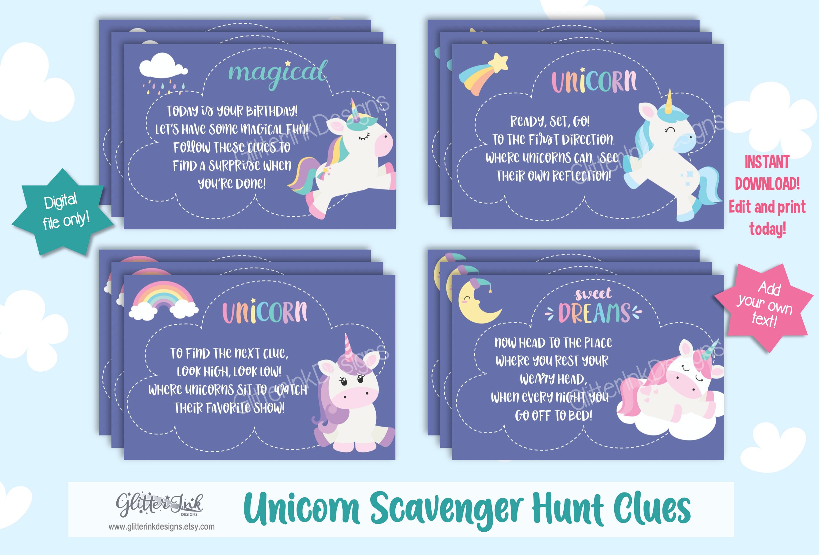 Unicorn treasure hunt game - oplkeen