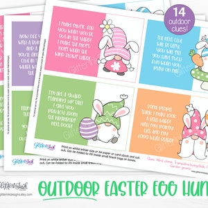 Outdoor Easter Scavenger Hunt for Kids / Easter Egg Hunt Clues ...