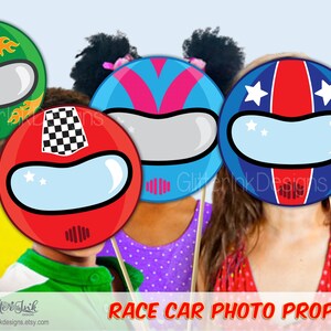 Race Car Party Photo Booth Props / Racing Car Birthday Car Photo Booth ...
