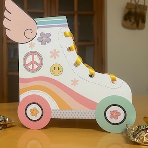 Groovy Roller Skate Party Favor Boxes for Retro Skating Birthday ...