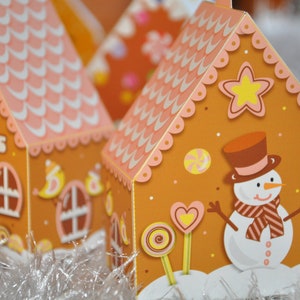 Gingerbread House Christmas Tree Ornaments / Gingerbread Gift Boxes ...