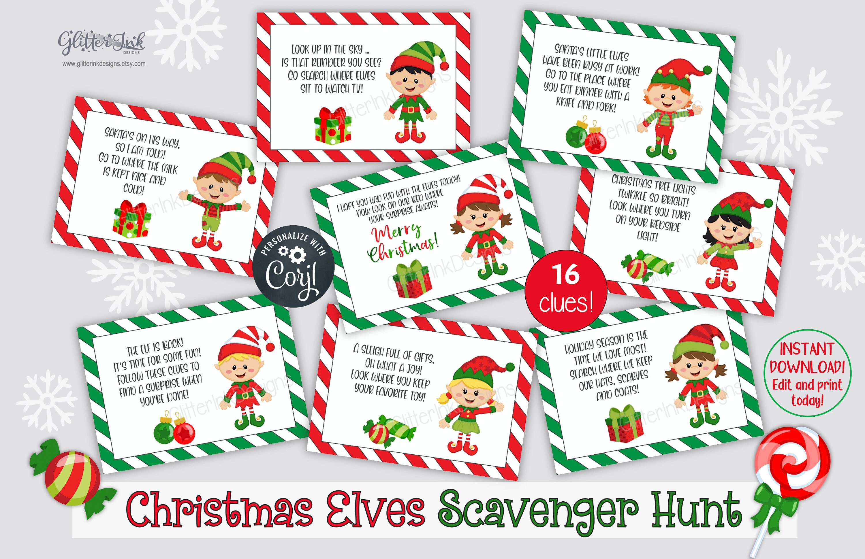 Christmas Elves Cruise Surprise Trip Reveal Scavenger Hunt & Boarding ...