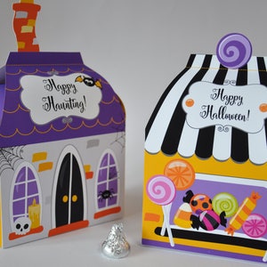 Halloween Treat Boxes / Halloween Printable Favor Box Haunted Mansion ...