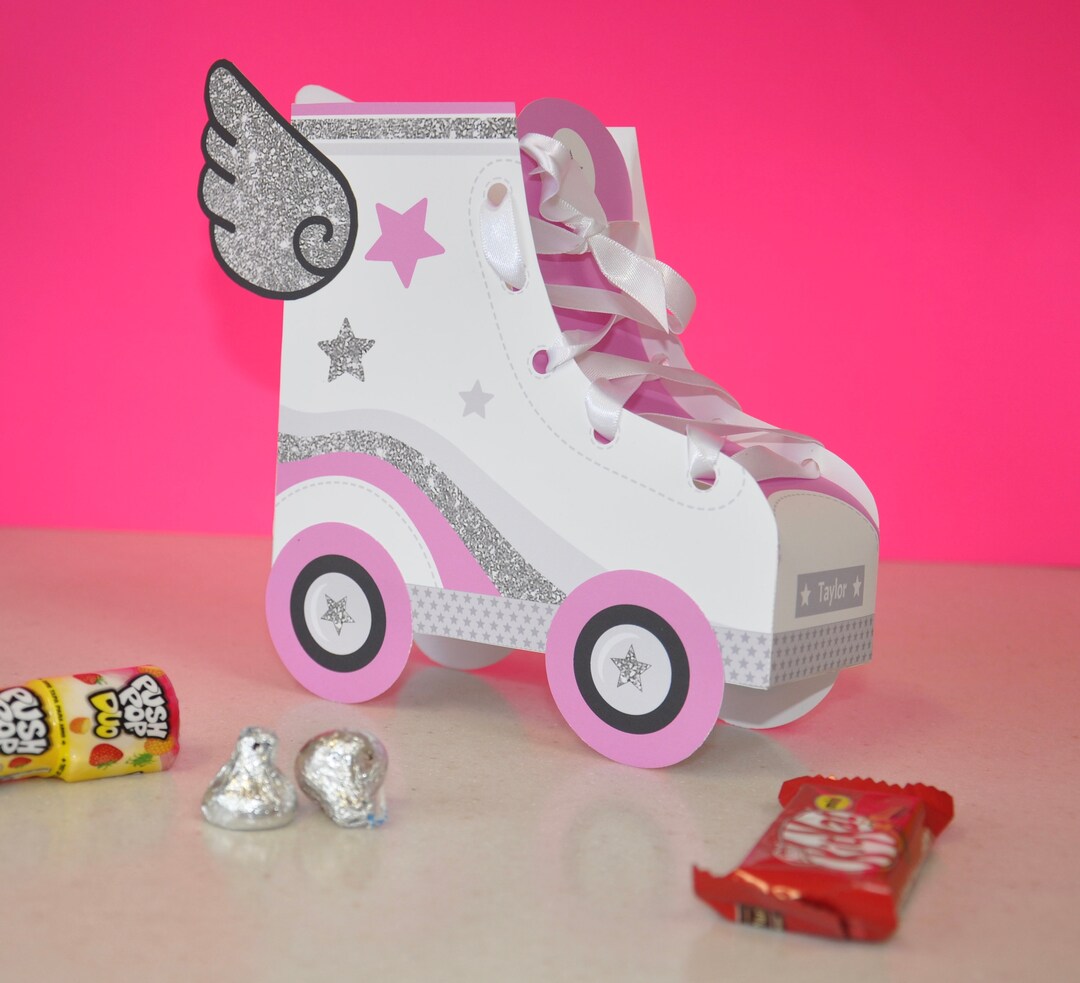 Roller Skate Party Favor Boxes / Roller Skate Party Favors - Pink and ...