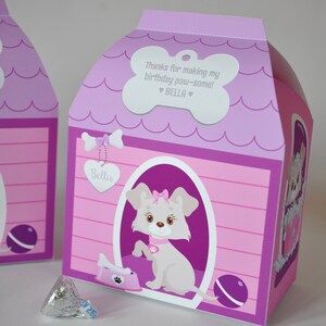 Puppy Dog Birthday Party Printable Dog House Favor Box / Dog Spa Party ...