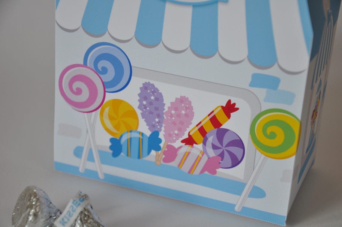 Candyland Party Printable Favor Box Sweet Shoppe Lollipop - Etsy