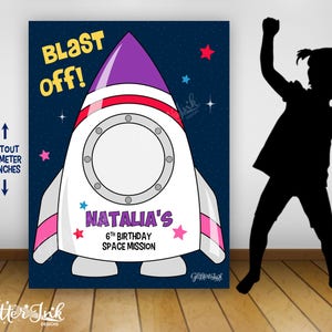 Outer Space Party Printable Photo Booth Frame / Rocket Party Prop ...