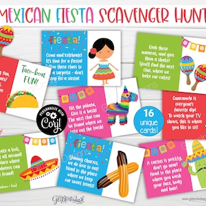 Mexican Fiesta Scavenger Hunt for Kids / Taco Tuesday Birthday Treasure ...