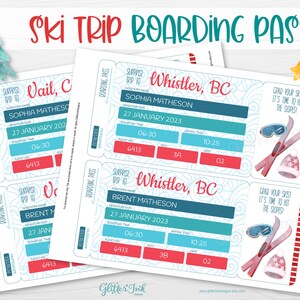 Christmas Surprise Ski Trip Reveal Scavenger Hunt + Boarding Pass ...