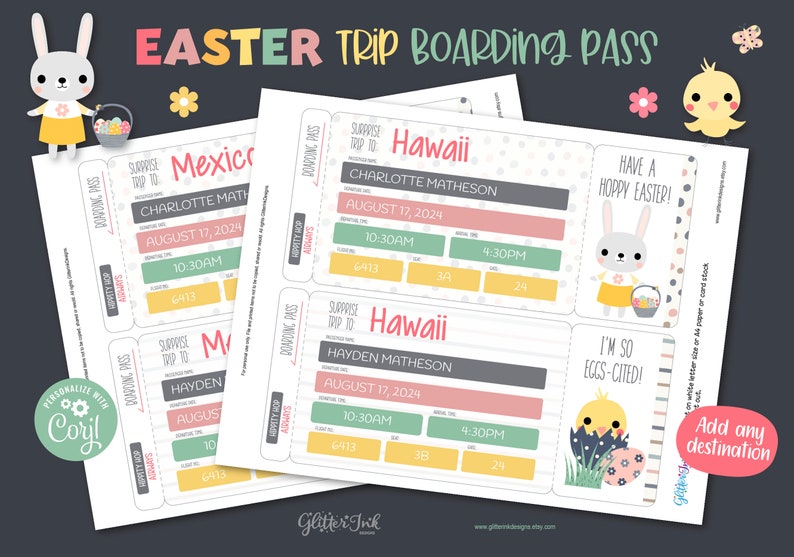 Easter Scavenger Hunt & Boarding Pass Surprise Trip Reveal / Hoppy ...