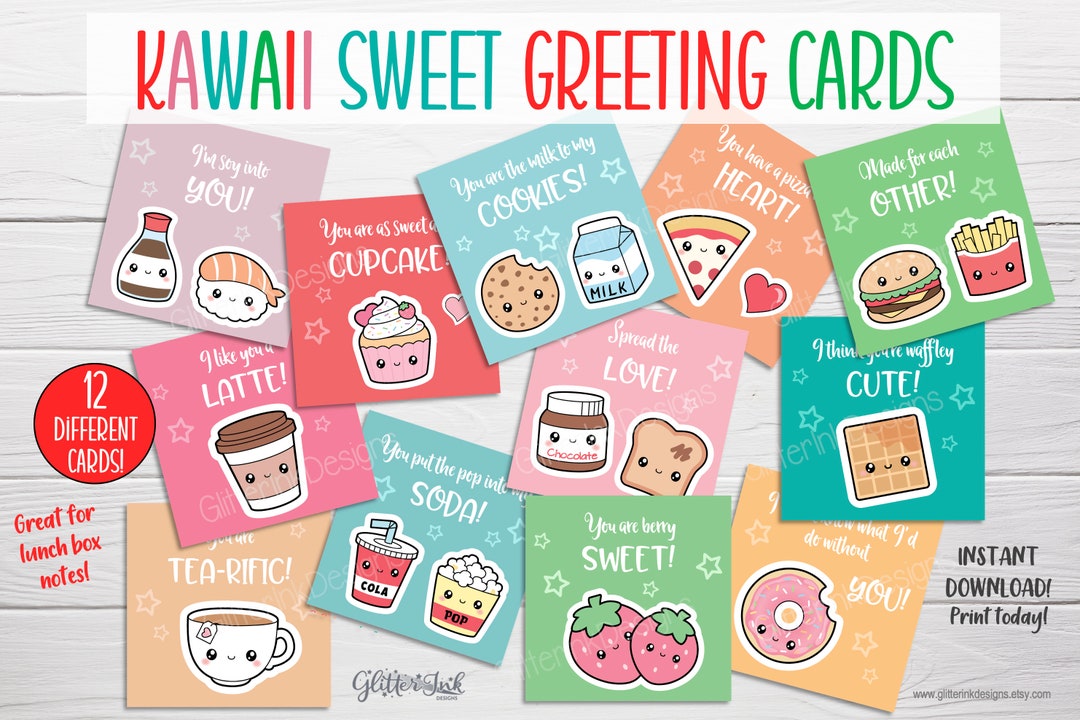 Cute Kawaii Lunch Box Notes / Better Together Sweet Love Notes ...