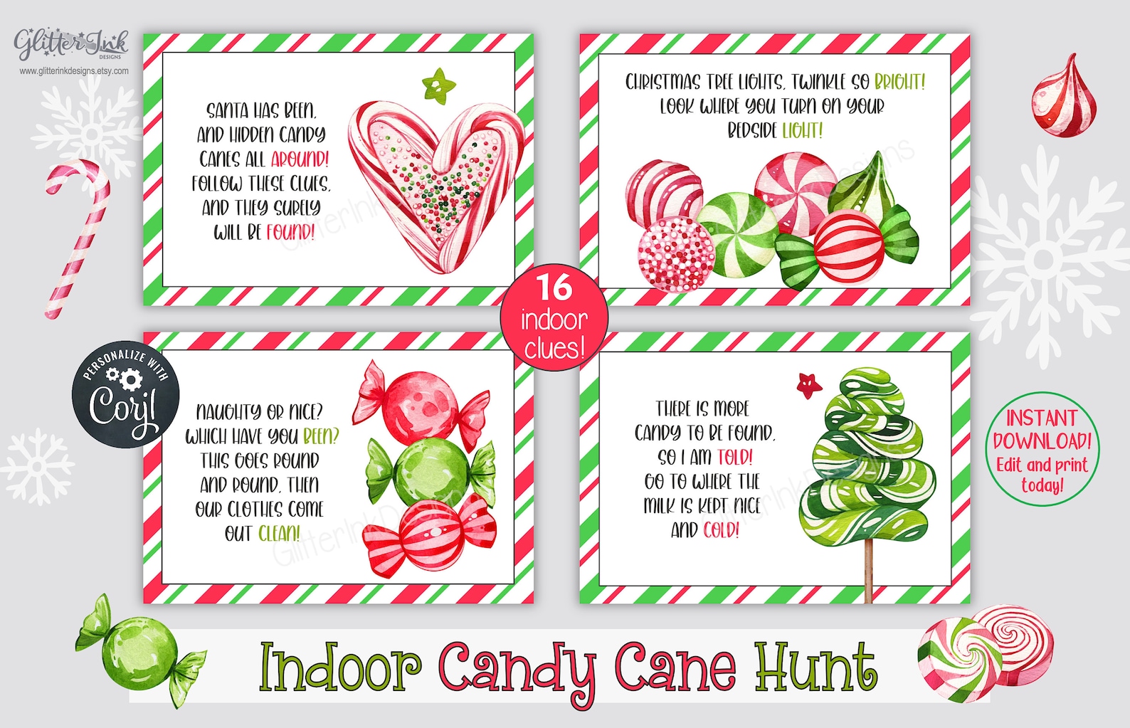 Indoor Candy Cane Hunt / Christmas Scavenger Hunt / Christmas - Etsy