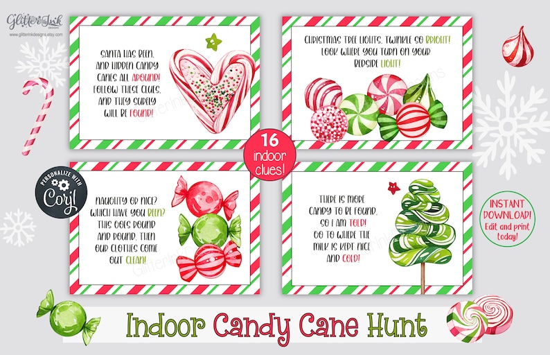 Indoor Candy Cane Hunt / Christmas Scavenger Hunt / Christmas - Etsy
