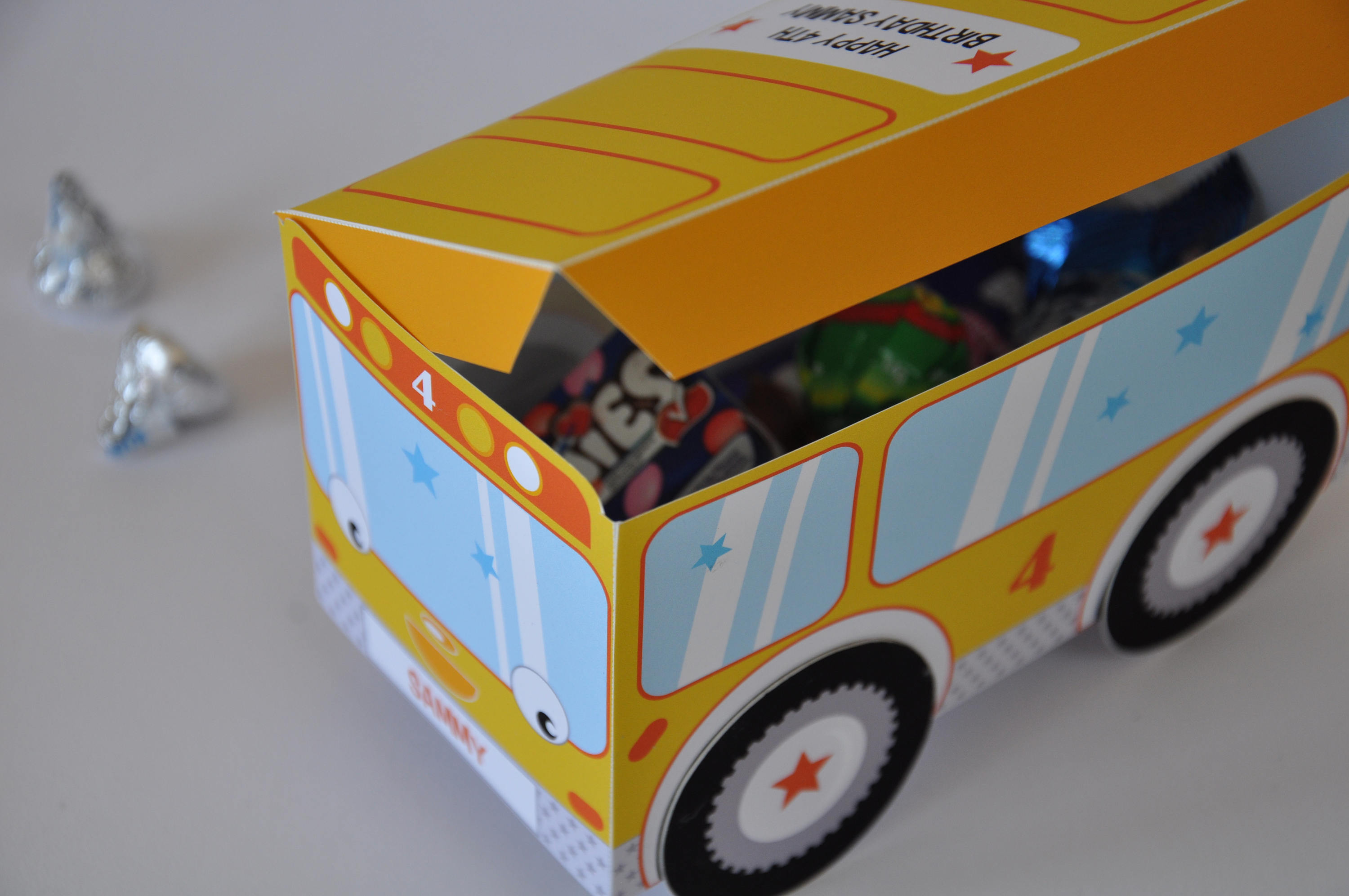 Bus Party Favor Box / Bus Treat Box / Bus Party Favors / Bus | Etsy