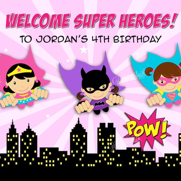 Supergirls Birthday Decor - Etsy
