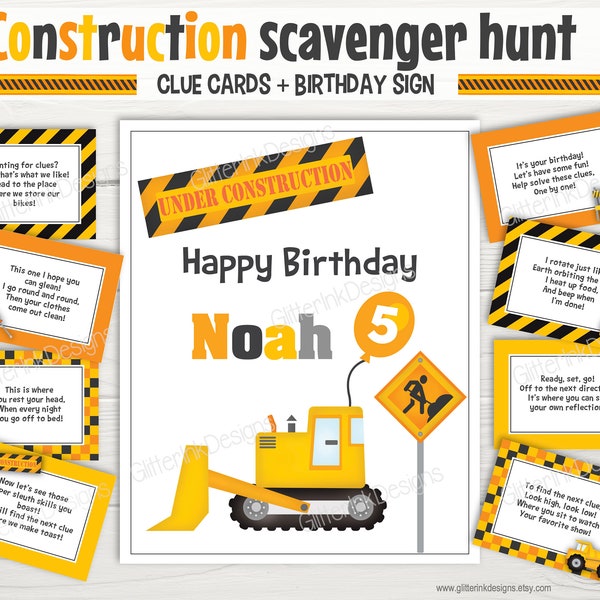 Construction Scavenger Hunt - Etsy