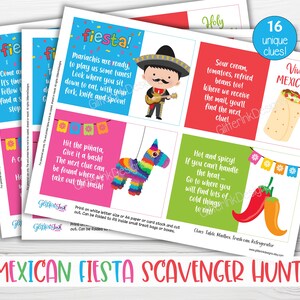 Mexican Fiesta Scavenger Hunt for Kids / Taco Tuesday Birthday Treasure ...