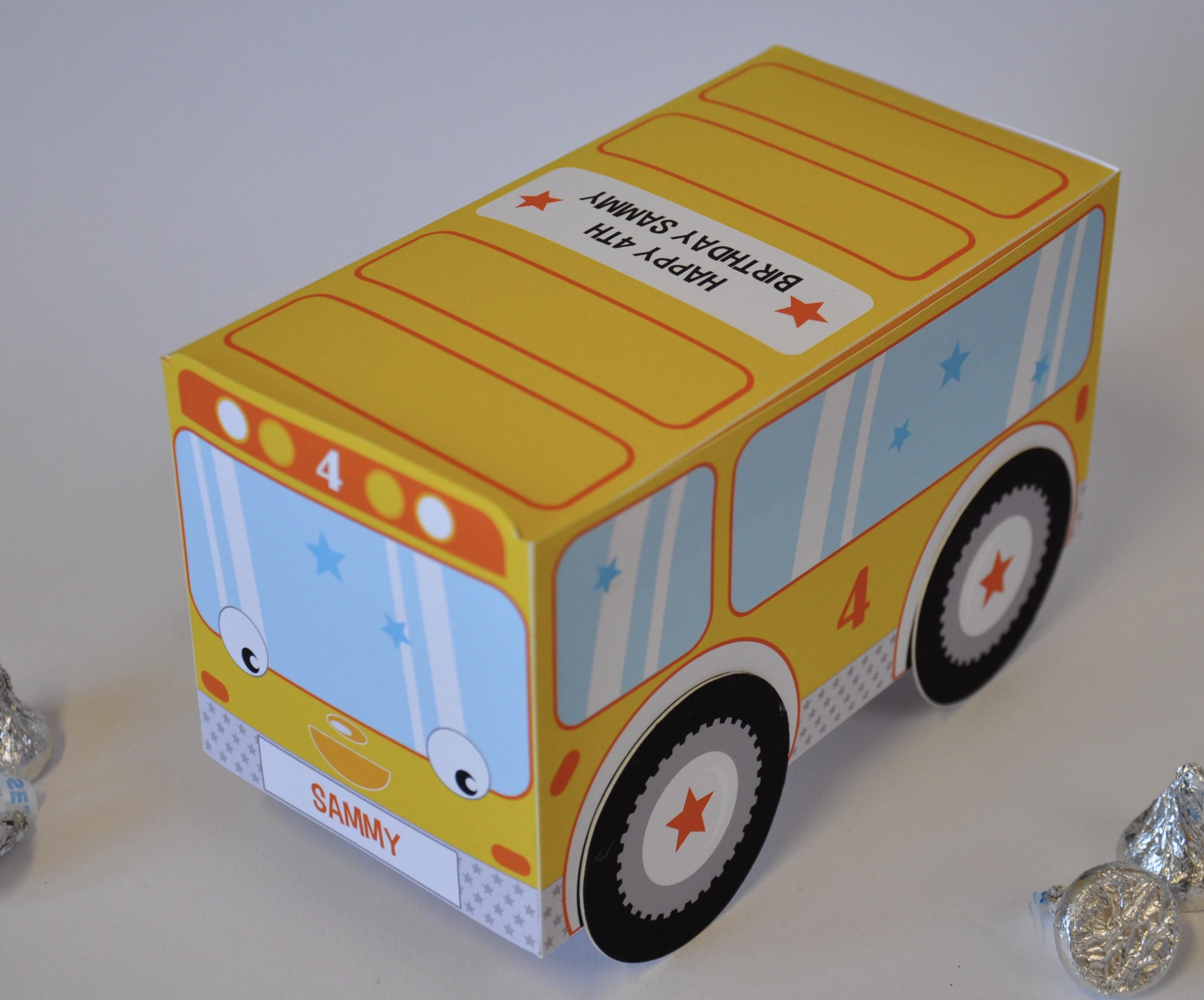 Bus Party Favor Box / Bus Treat Box / Bus Party Favors / Bus ...