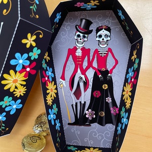 Day of the Dead Coffin Treat Box / Dia De Los Muertos Sugar Skull Party ...