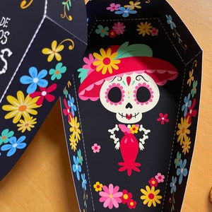 Day of the Dead Coffin Treat Box, Día De Los Muertos Sugar Skull Party ...