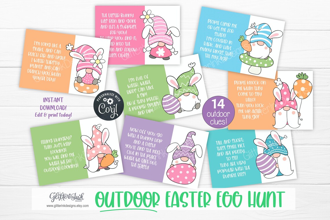 Outdoor Easter Scavenger Hunt for Kids / Easter Egg Hunt Clues - Etsy