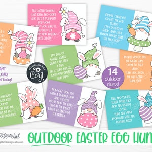 Outdoor Easter Scavenger Hunt for Kids / Easter Egg Hunt Clues ...