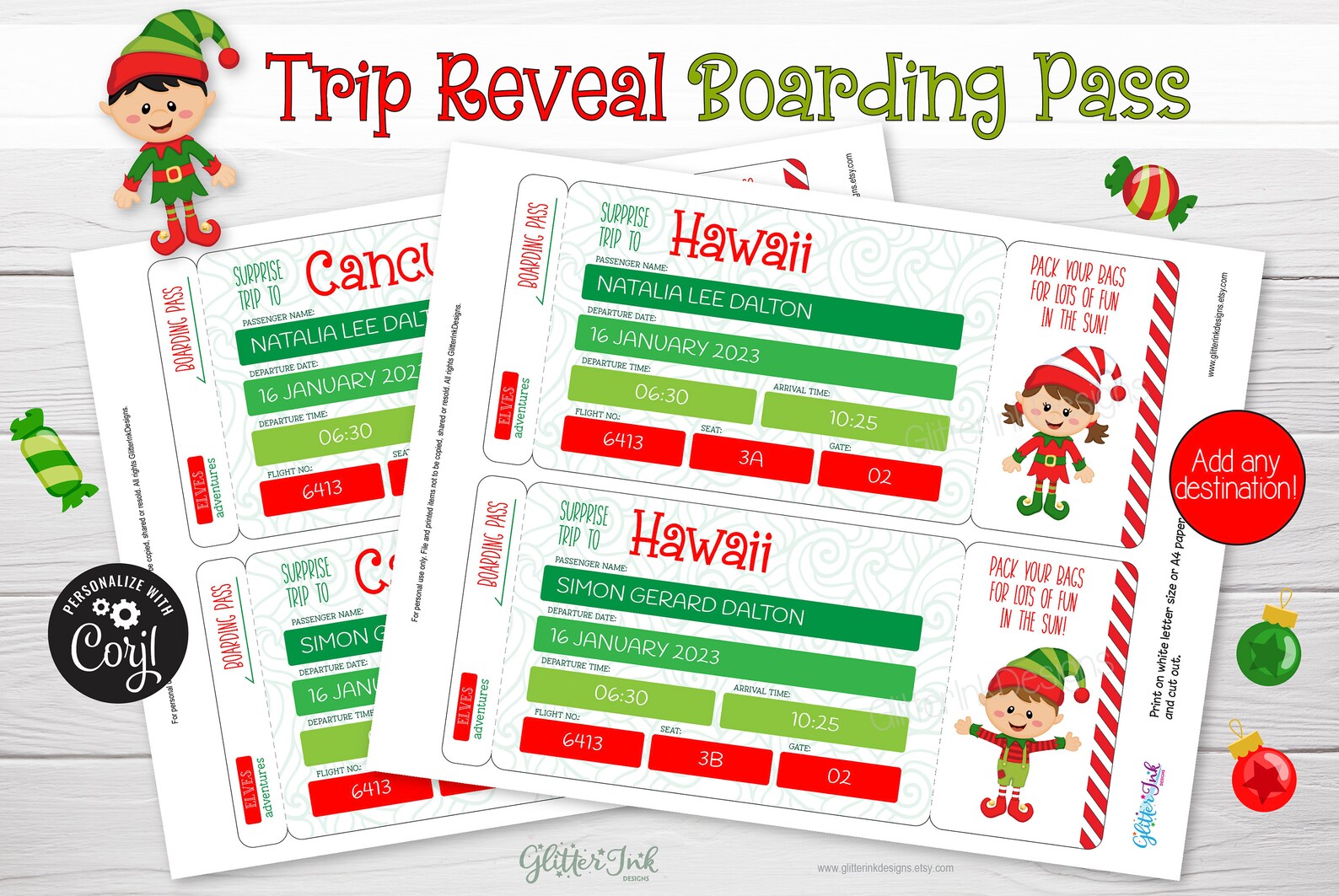 Christmas Elves Surprise Trip Reveal Kids Treasure Hunt Clues ...