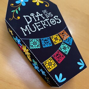 Day of the Dead Coffin Treat Box, Día De Los Muertos Sugar Skull Party ...