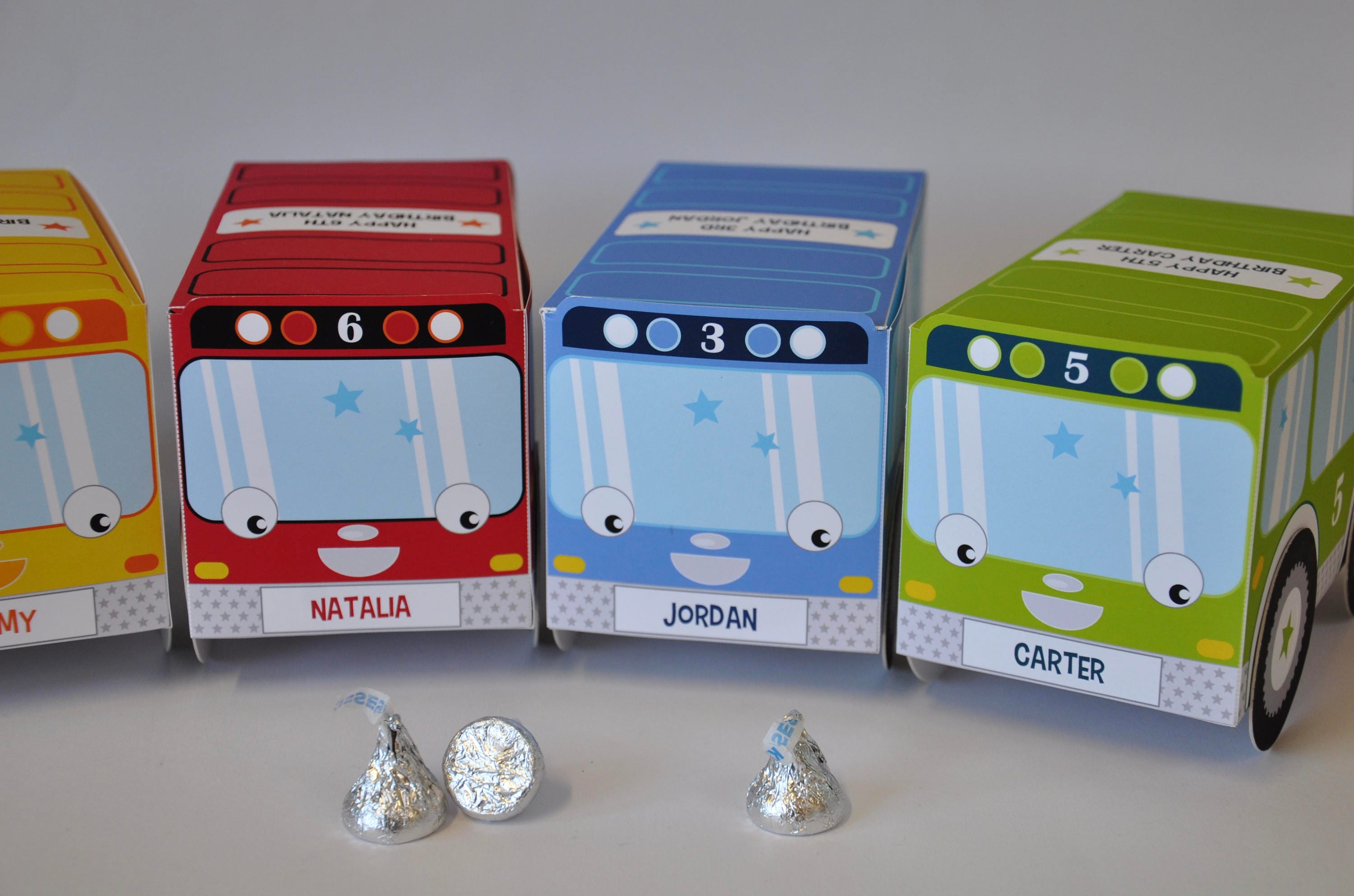 Bus Party Favor Box / Bus Treat Box / Bus Party Favors / Bus ...
