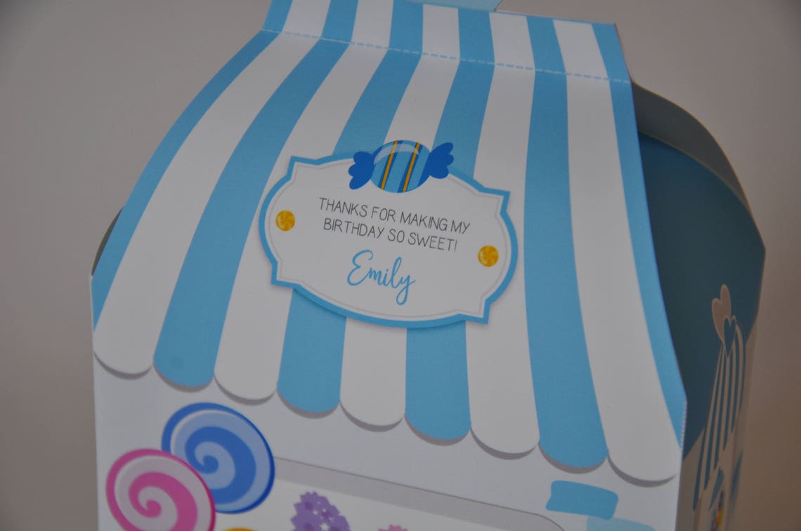 Candyland Party Printable Favor Box Sweet Shoppe Lollipop - Etsy