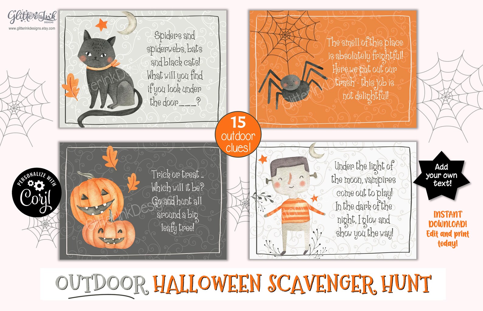 Outdoor Halloween Scavenger Hunt / Kids Halloween Treasure | Etsy