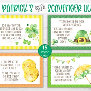 St Patricks Day Scavenger Hunt for Kids / St Patricks Day INDOOR ...